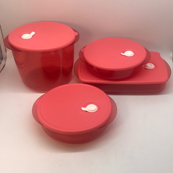 Tupperware | Kitchen | Tupperware Crystalwave Set Of 4 | Poshmark